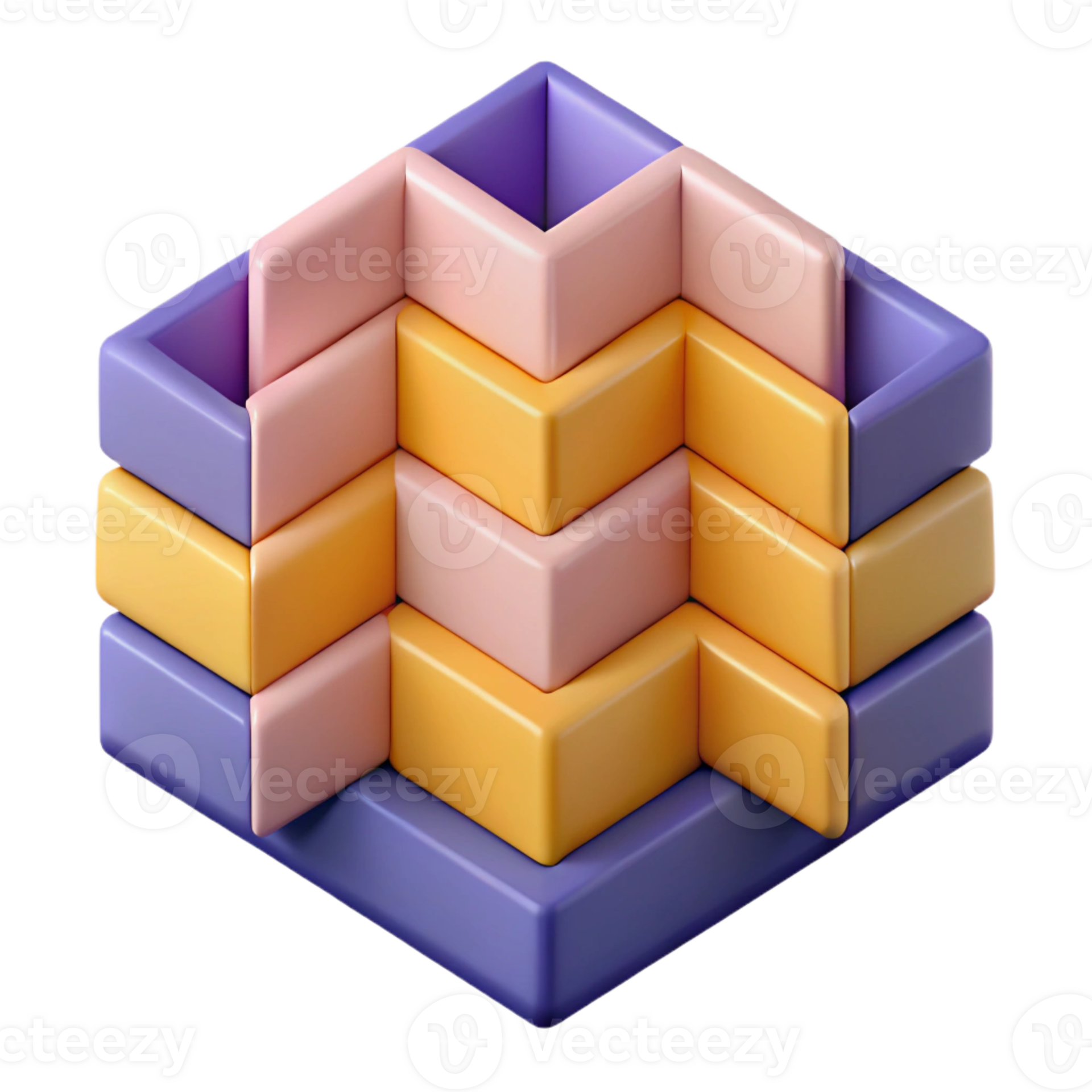 Rare Victorian Geometric Pattern Of Overlapping Rectangles Flat Color With Scalable Design