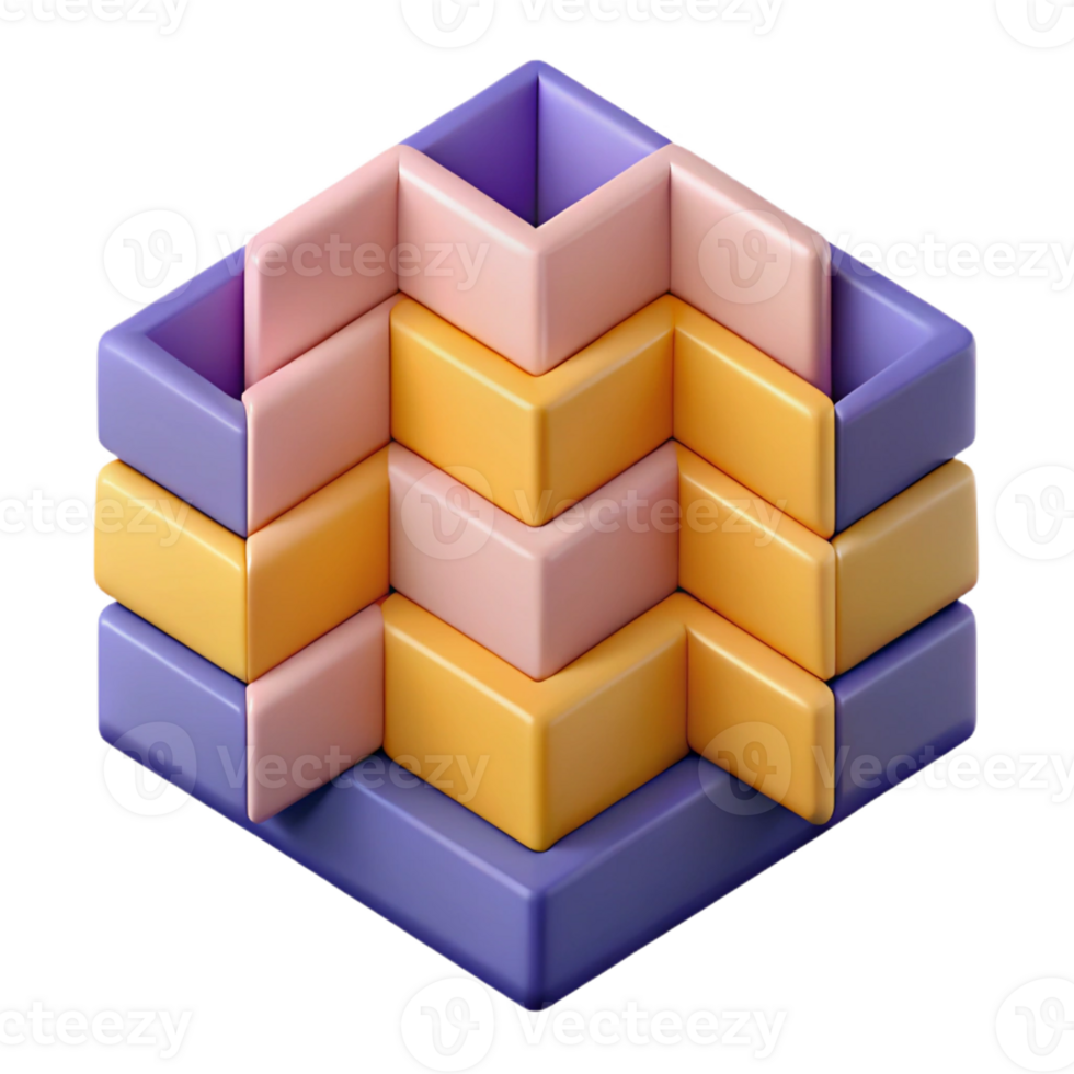 Rare Victorian Geometric Pattern Of Overlapping Rectangles Flat Color With Scalable Design