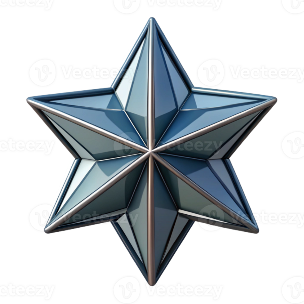 Unforgettable Art Deco Geometric Outline Of A Star Sharp Edges Symmetrical Design Flat Color