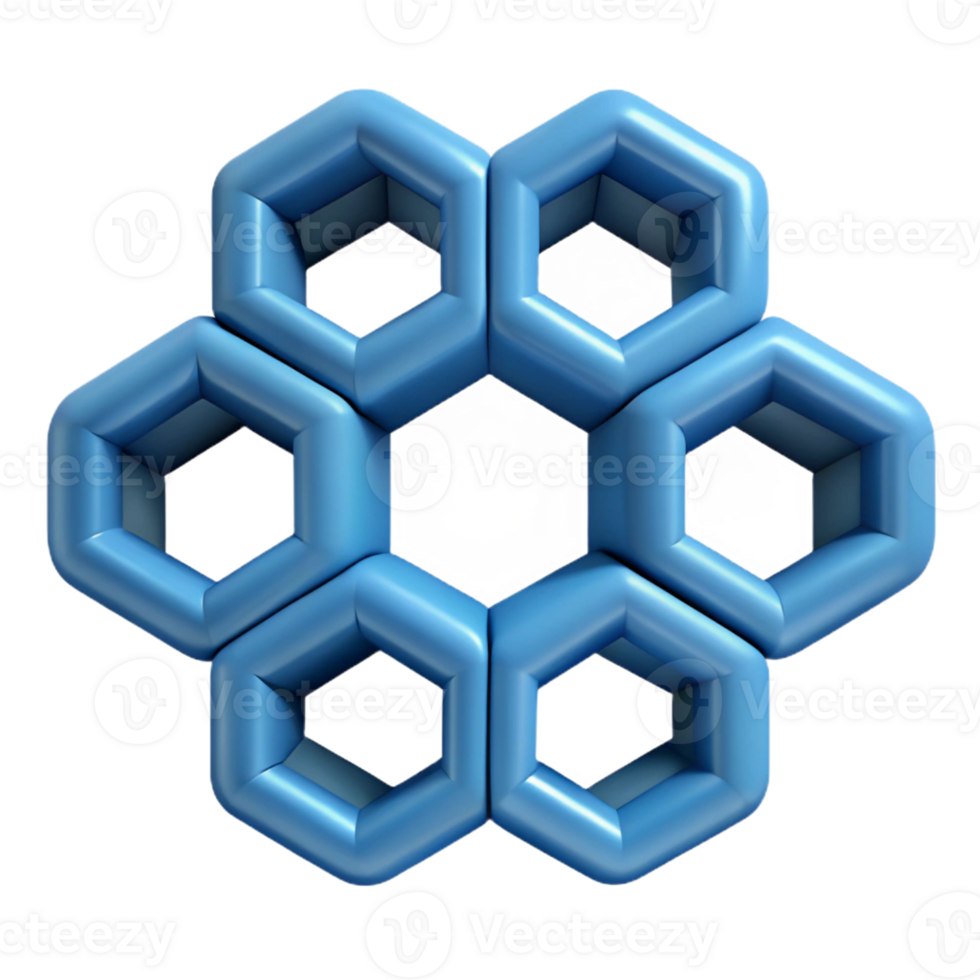 Magnificent Mid Century Geometric Pattern Of Interlocking Hexagons