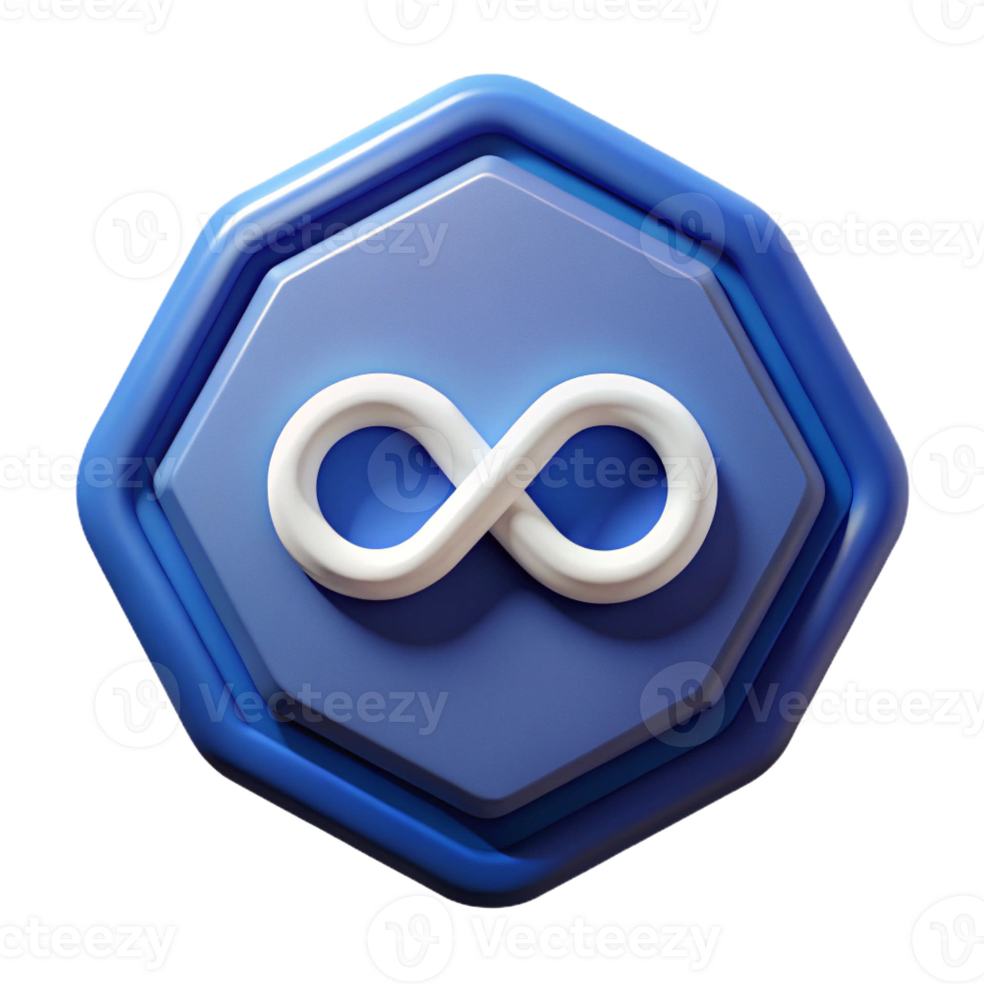 Sought After Baroque Octagonal Badge With A Stylized Infinity Symbol Crisp Edges Scalable