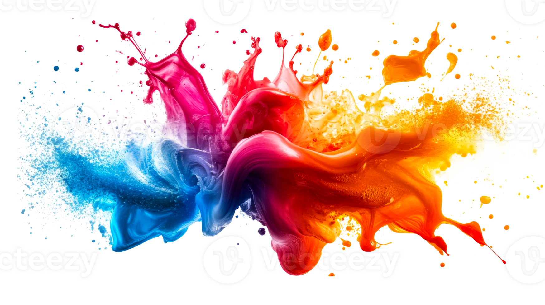 Colorful liquid splashes create artistic swirl 62796862 PNG