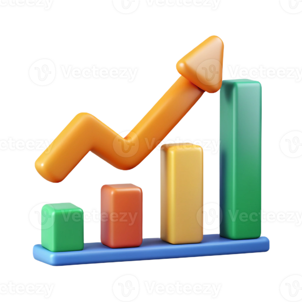 pristine celebrated Upward trending arrow chart with three data points ...