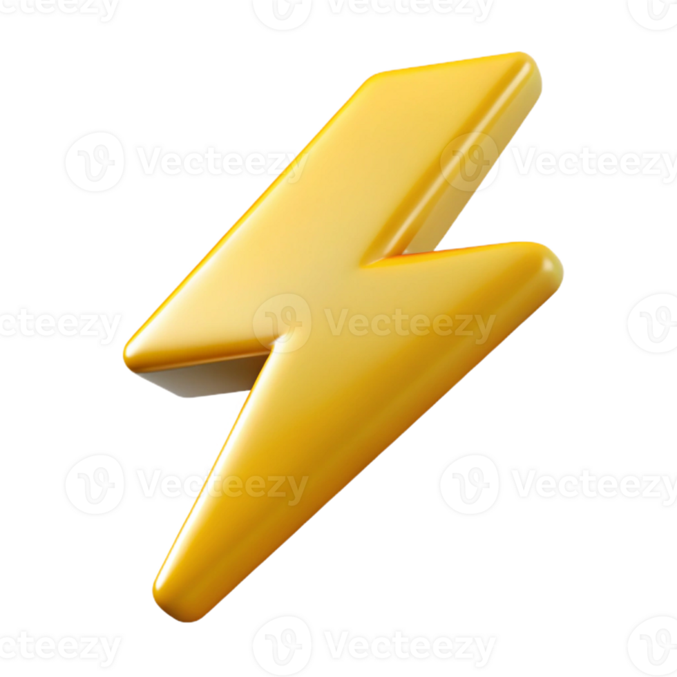 Splendid Distinctive Lightning Bolt Character With Jagged Edges Scalable Minimal Geometric