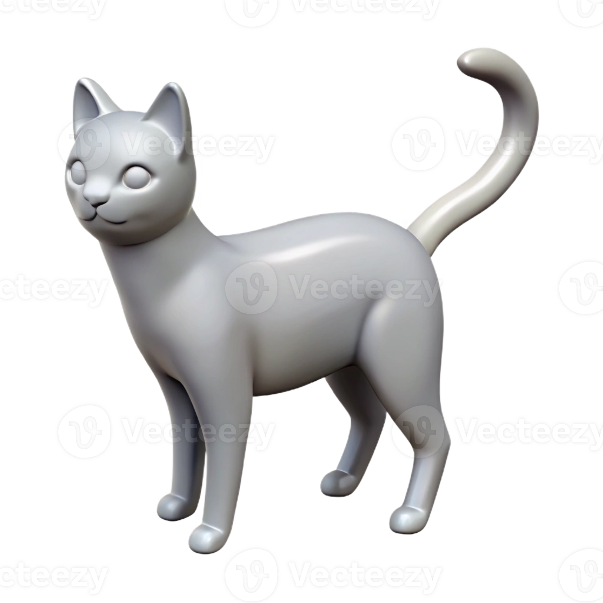 Striking Standout Single Weight Stroke Monoline Cat Minimal Design With Scalable Design