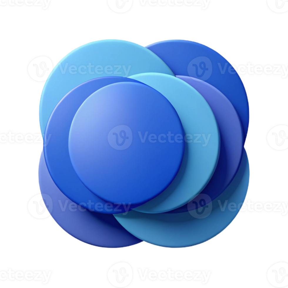 Rare Gothic Overlapping Circles Crisp Edges Minimal Design Flat Color With Scalable Design