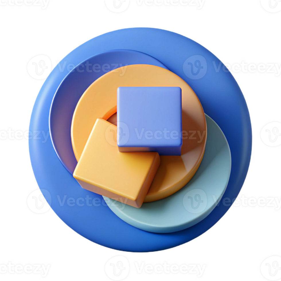 Hypnotic Bold Avant Garde Overlapping Circles And Squares Crisp Edges Minimal Design With