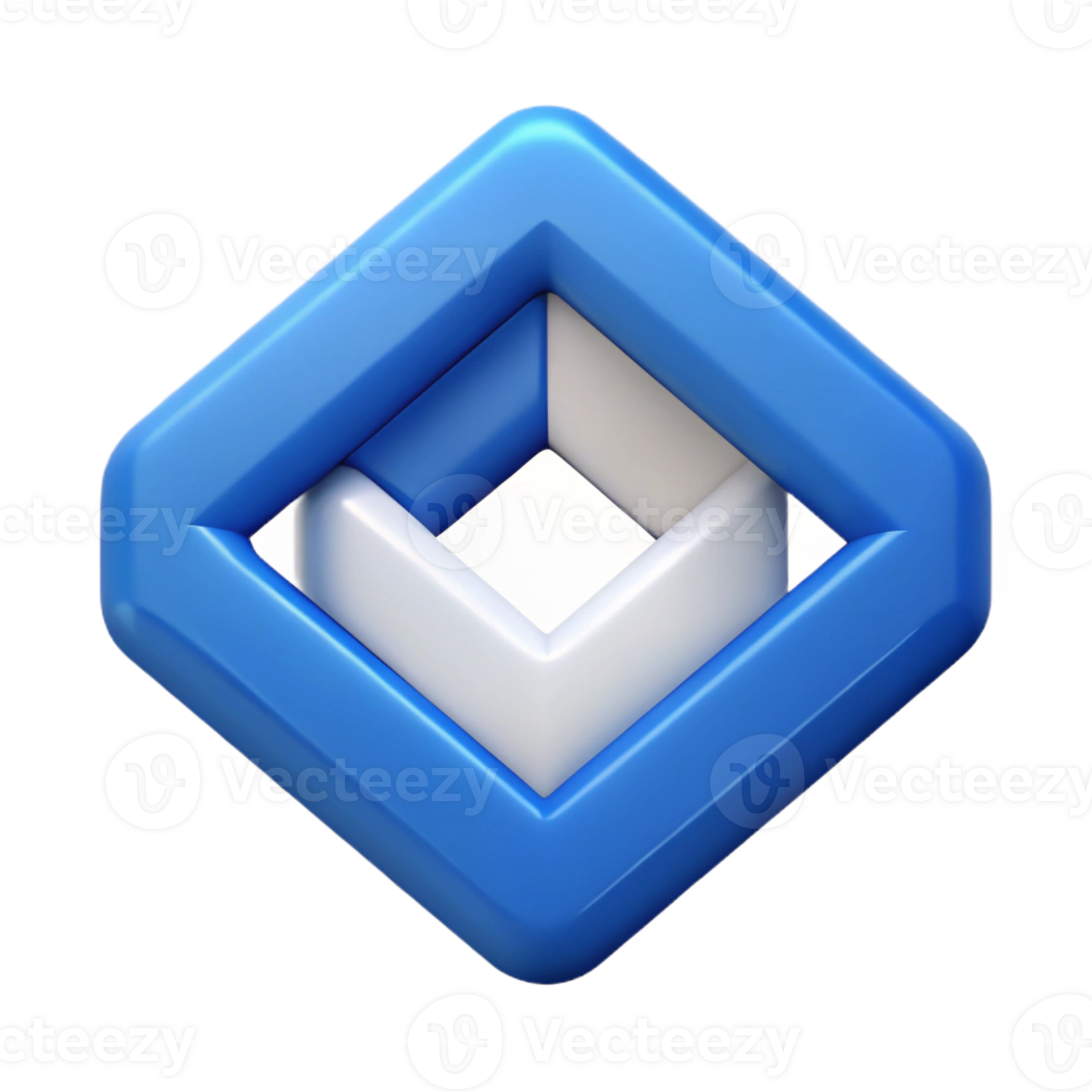 Impressive Nostalgic Surreal Minimal Geometric Logo Featuring Three Interlocking Squares Flat