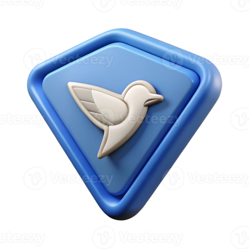 immaculate passionate rustic Triangular badge with a stylized bird silhouette. Flat color ...