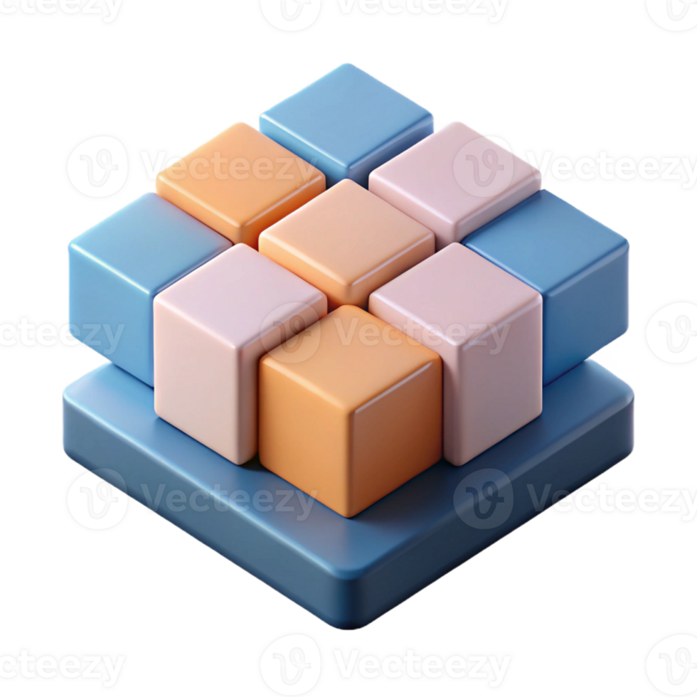 Timeless Vintage Minimalist Geometric Composition Of Overlapping Squares Clean Lines Flat