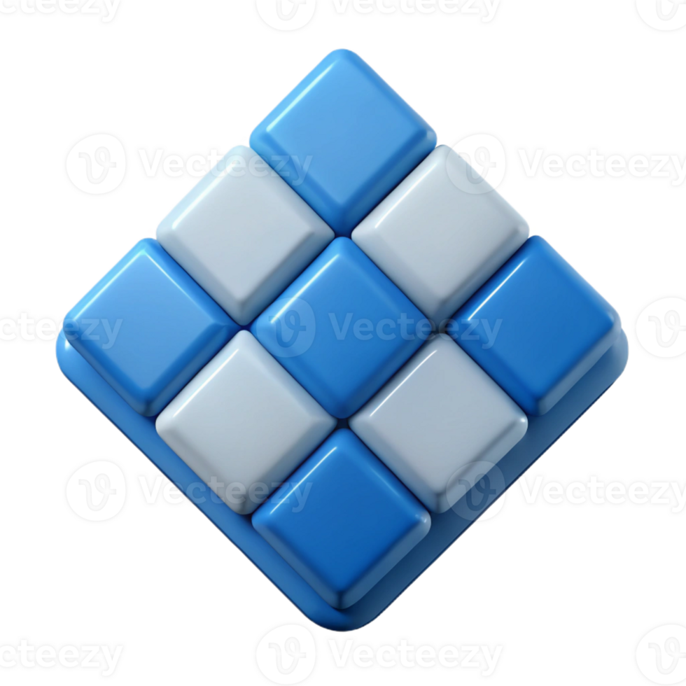 Pristine Quintessential Overlapping Square Pattern Clean Lines Flat Color Minimal With