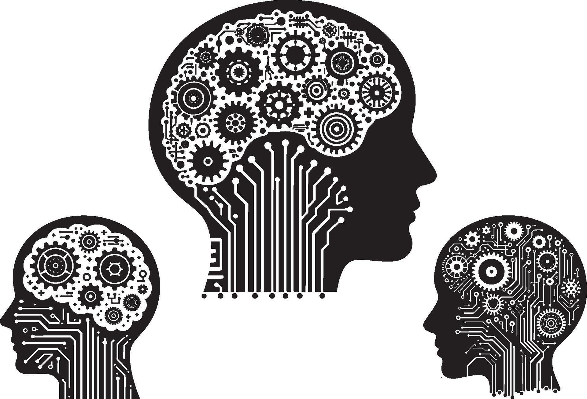 Artificial Intelligence Brain with Circuit Board and Cogwheel 62977929 Vector Art at Vecteezy