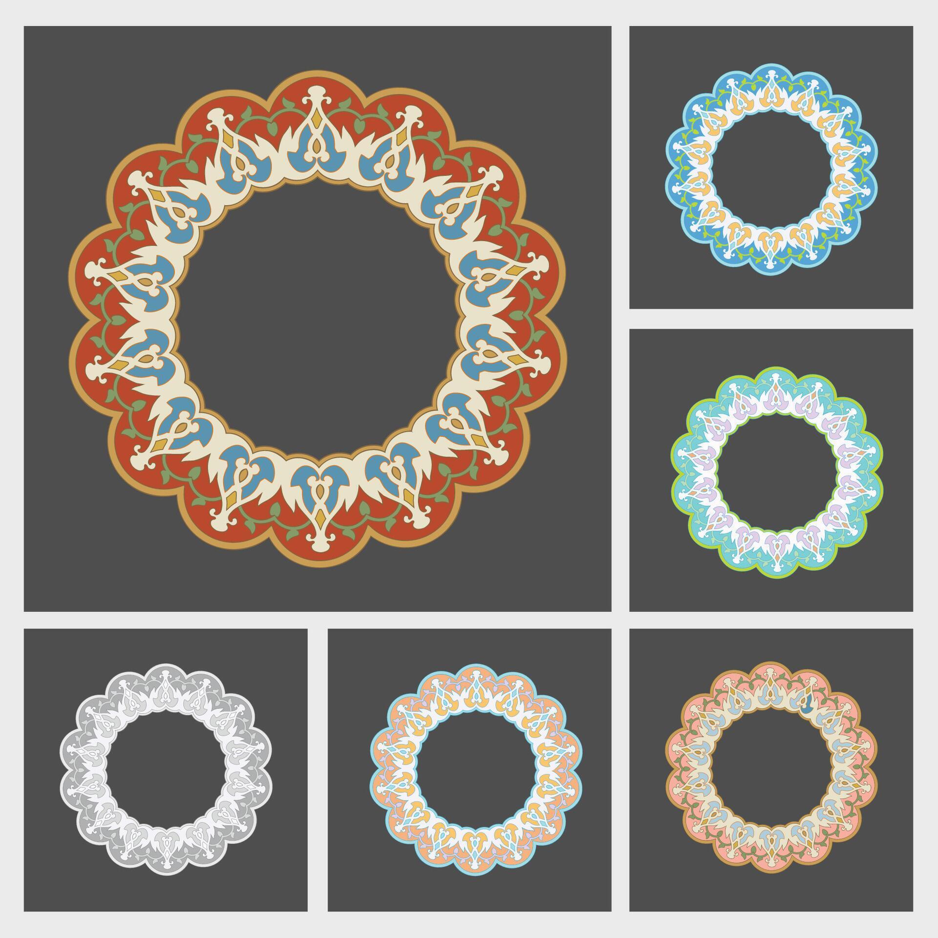 Arabesque circular frames 63042387 Vector Art at Vecteezy