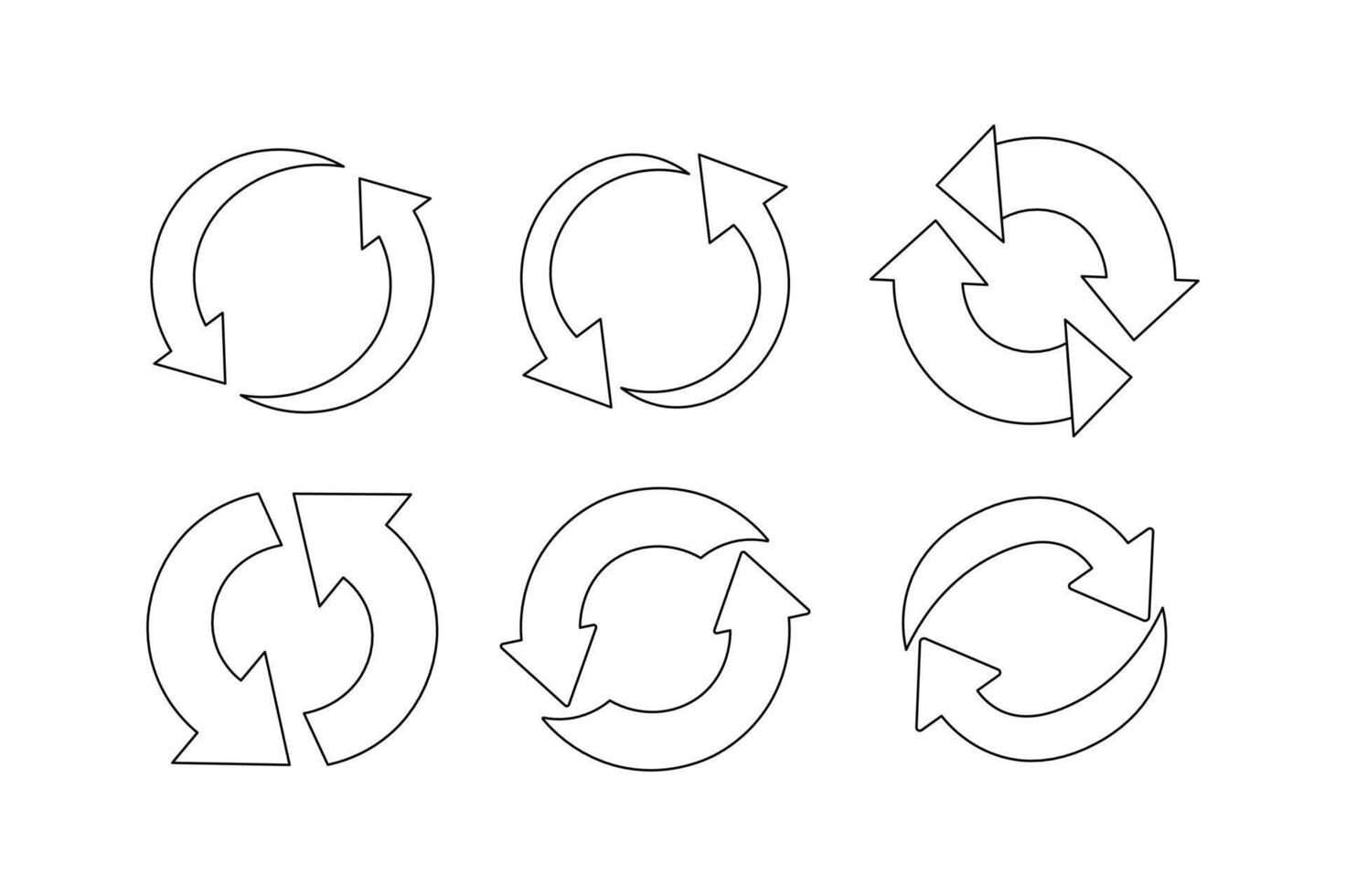 Editable Cycle Arrows Flat Design Rotating Arrows Circular Arrow Design Arrow Rotation