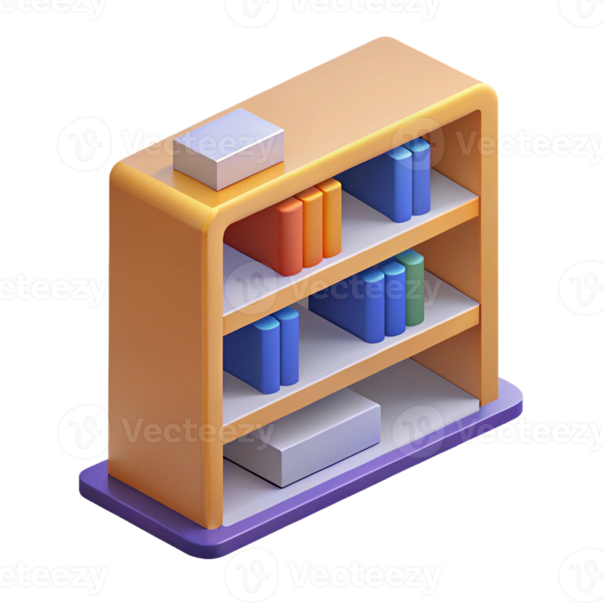 Timeless Victorian Isometric Bookshelf Clean Lines Single Weight Stroke With Scalable Design