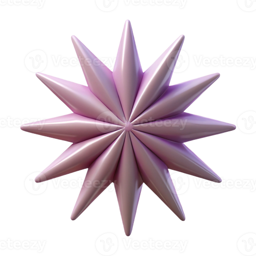 Rare Vintage Symmetrical Starburst With Clean Lines Flat Color Sharp Edges With Scalable