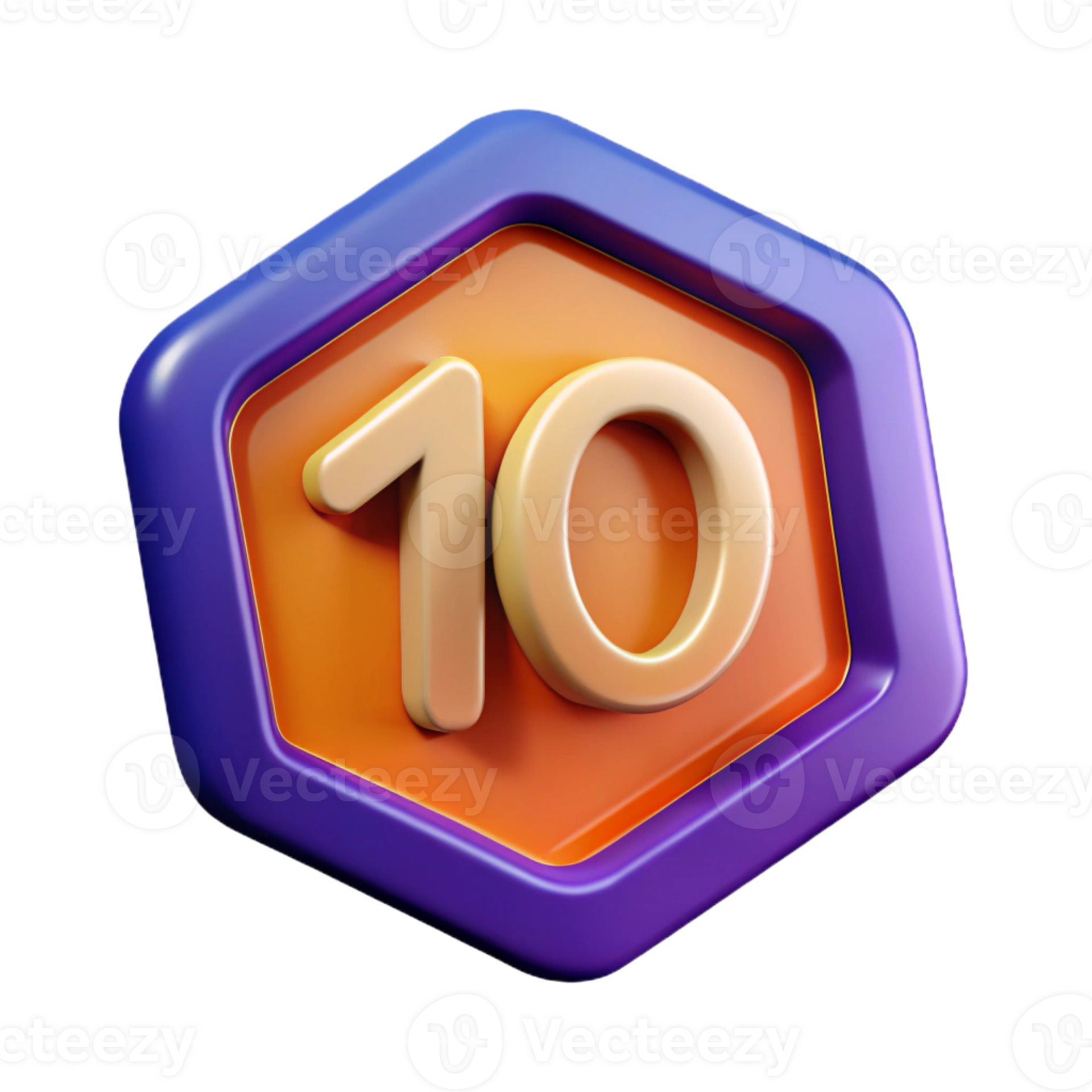 Fascinating Inspired Octagonal Badge With The Number Scalable Single Weight Stroke Clean