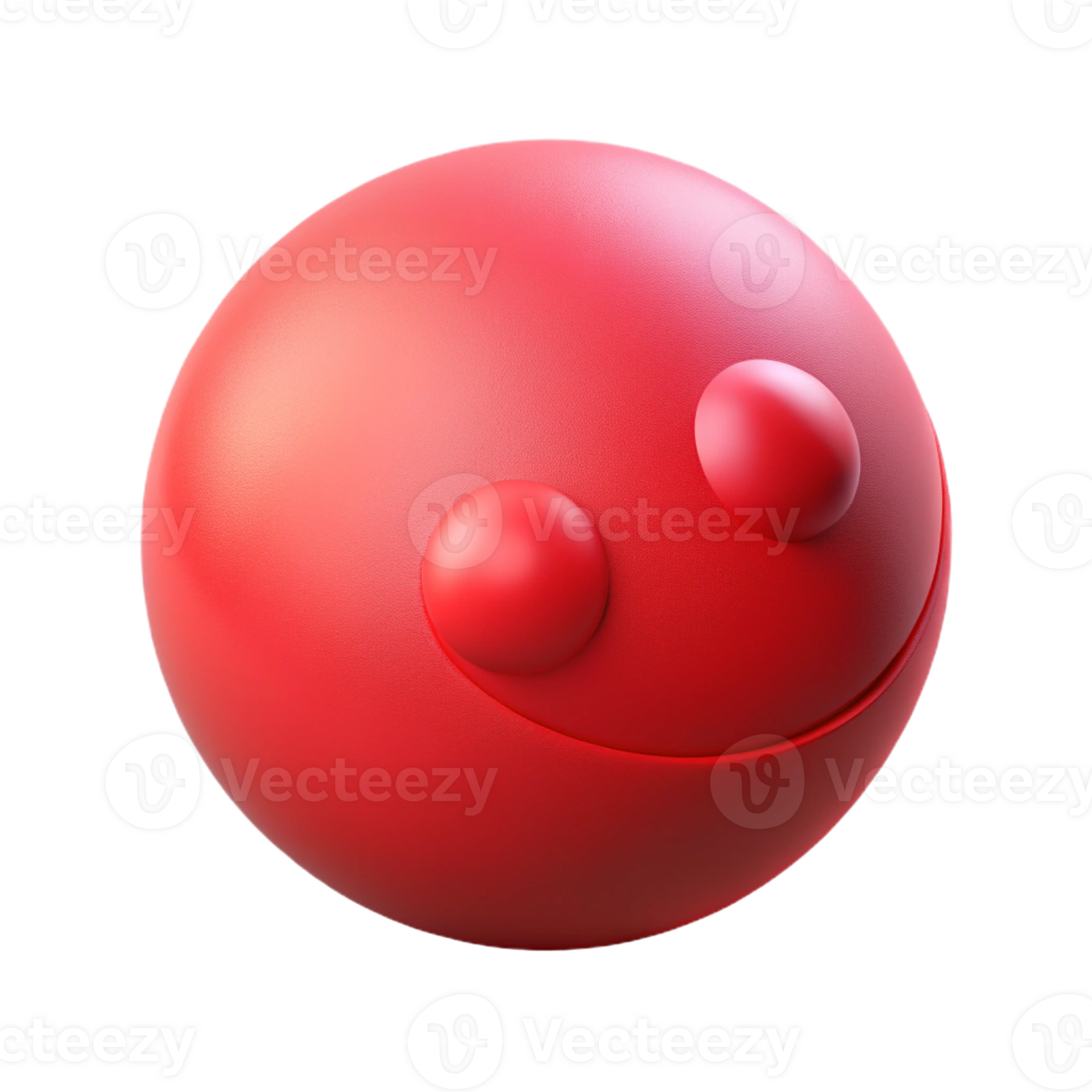 notable retro Sphere character with a perfect round shape. Minimal, flat red color with Scalable ...
