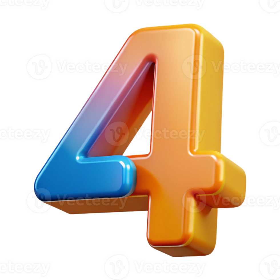 Fascinating Vintage Flat Color Number Clean Lines Crisp Edges Symmetrical With Scalable