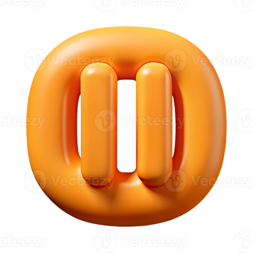 Fascinating Unforgettable Minimal Flat Orange Pause Single Weight Stroke With Scalable