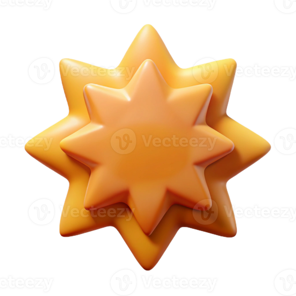 Melancholic Pristine Starburst Badge With Eight Points Crisp Edges Symmetrical Design With