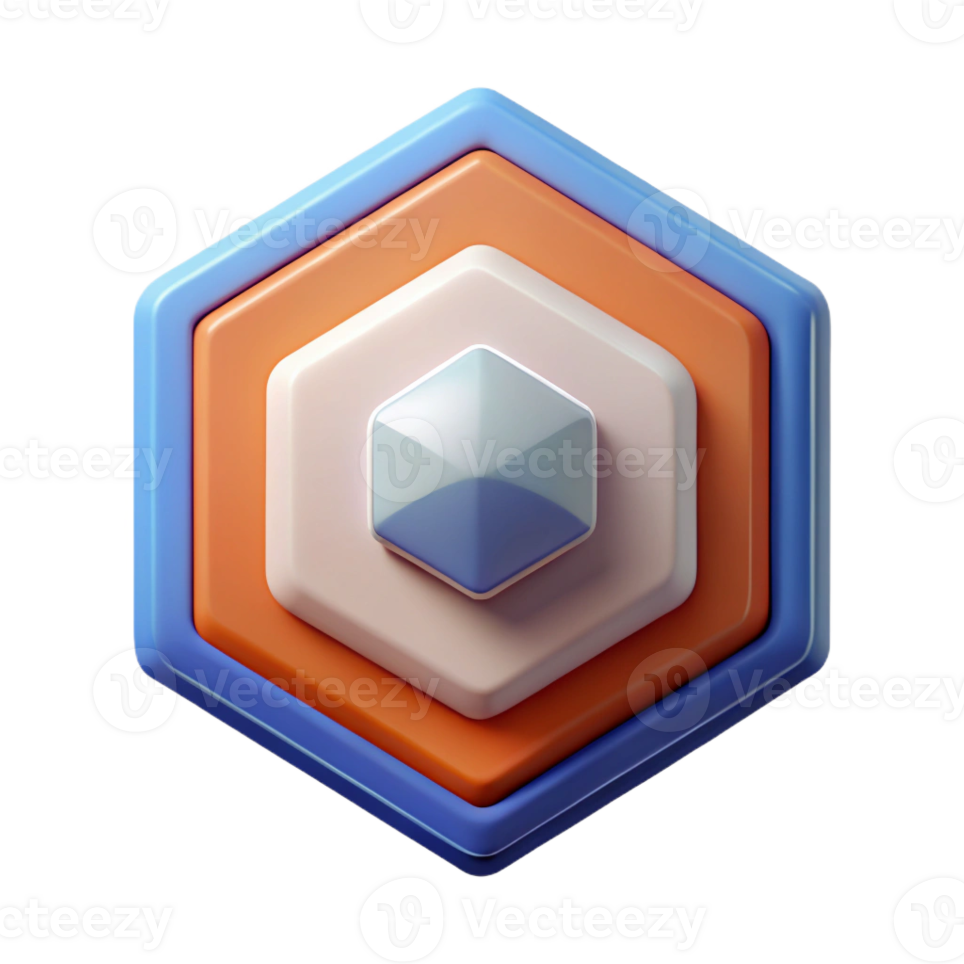 Serene Remarkable Hexagonal Badge With Abstract Geometric Shape Scalable Crisp Edges