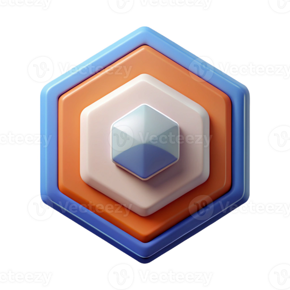 Serene Remarkable Hexagonal Badge With Abstract Geometric Shape Scalable Crisp Edges