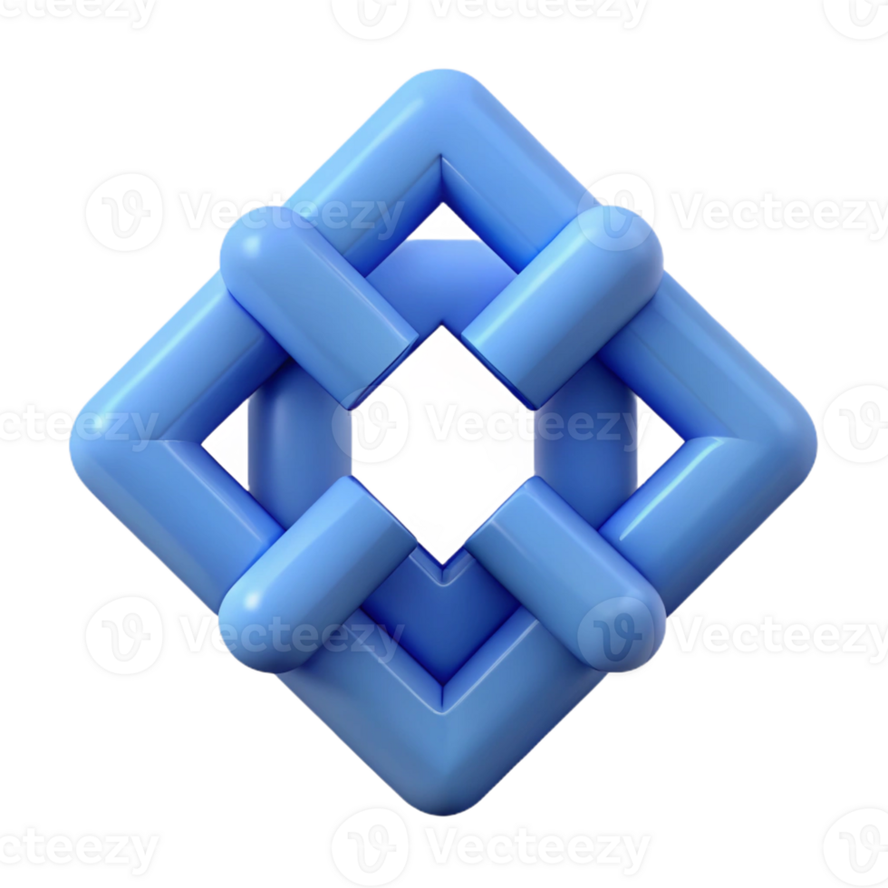 playful spectacular Interlocking geometric squares, crisp edges, flat color. Minimal design with ...