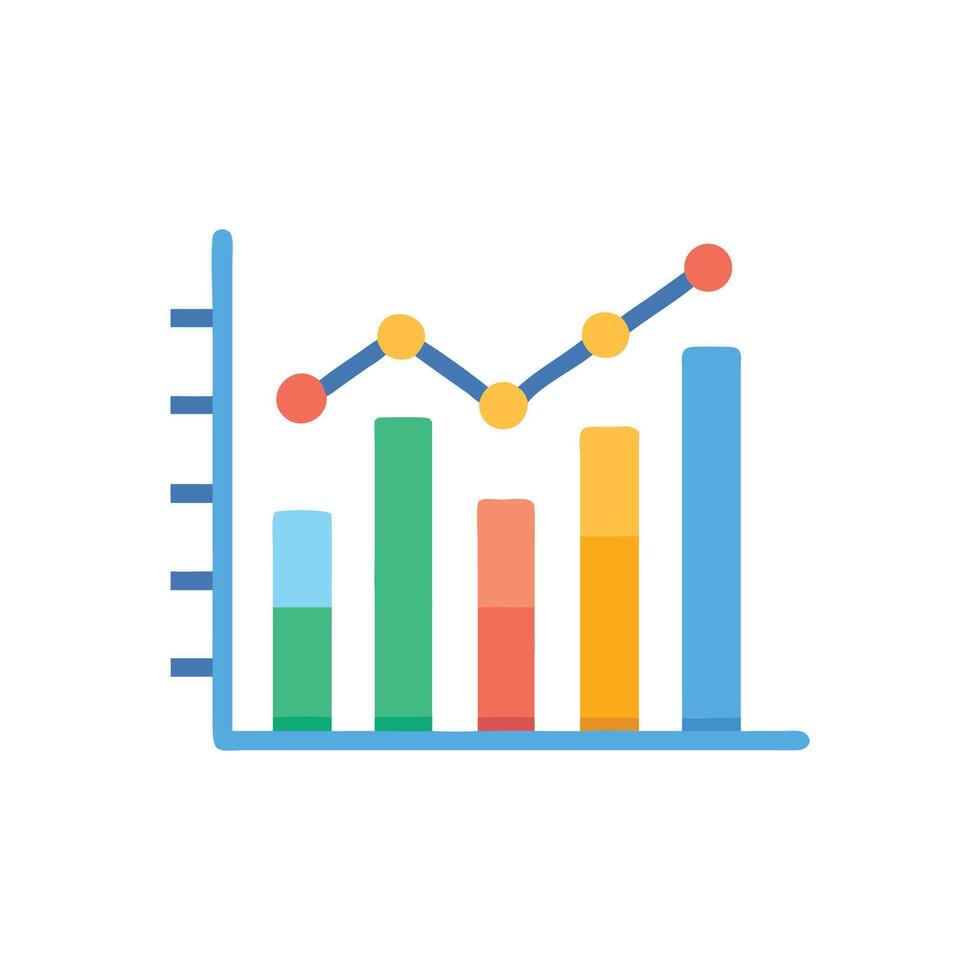 Colorful Bar and Line Graph with Positive Trends 63114316 Vector Art at ...