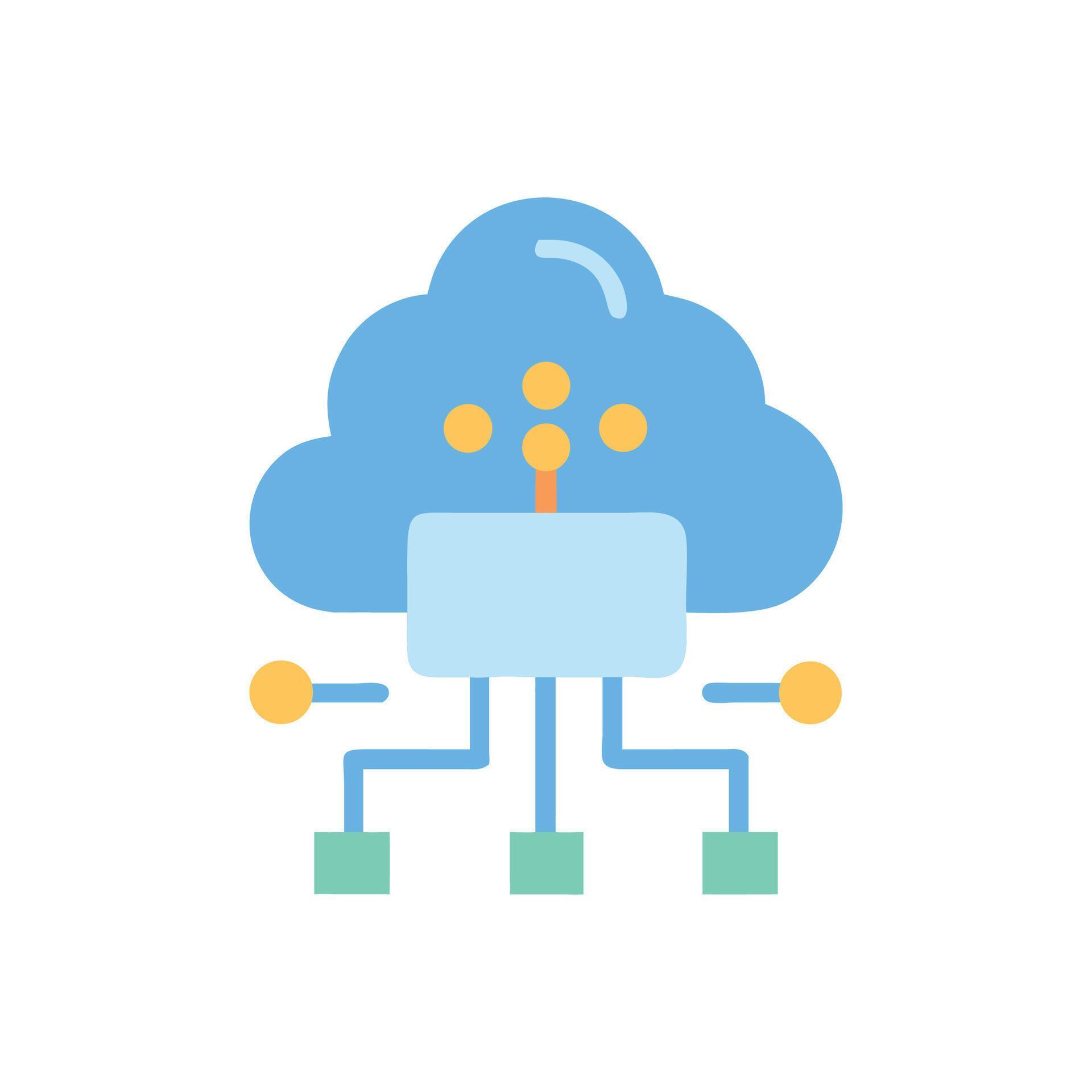 Cloud computing network icon representing distributed data structure 63114431 Vector Art at Vecteezy