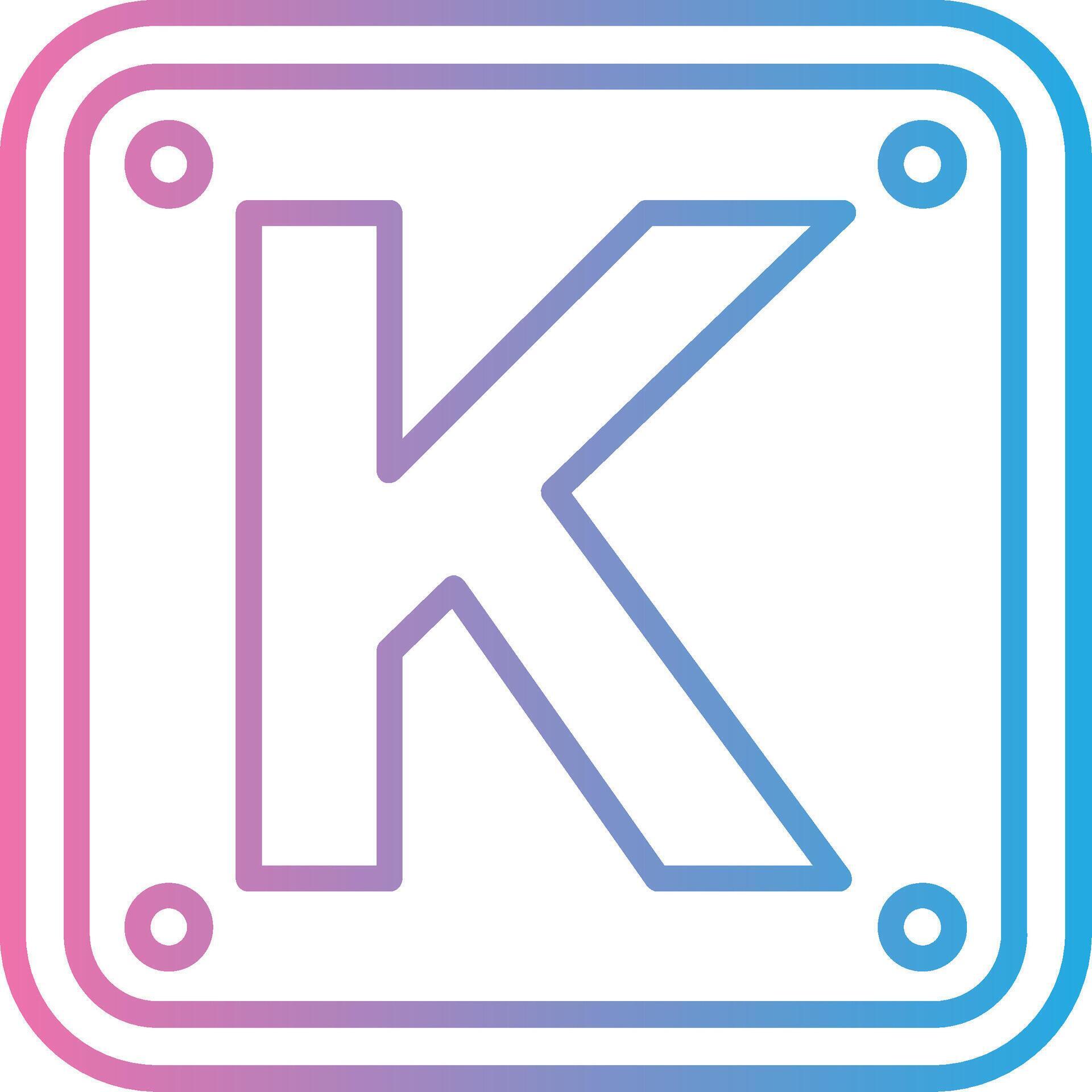 Letter K Wireframe App Design 63118198 Vector Art at Vecteezy