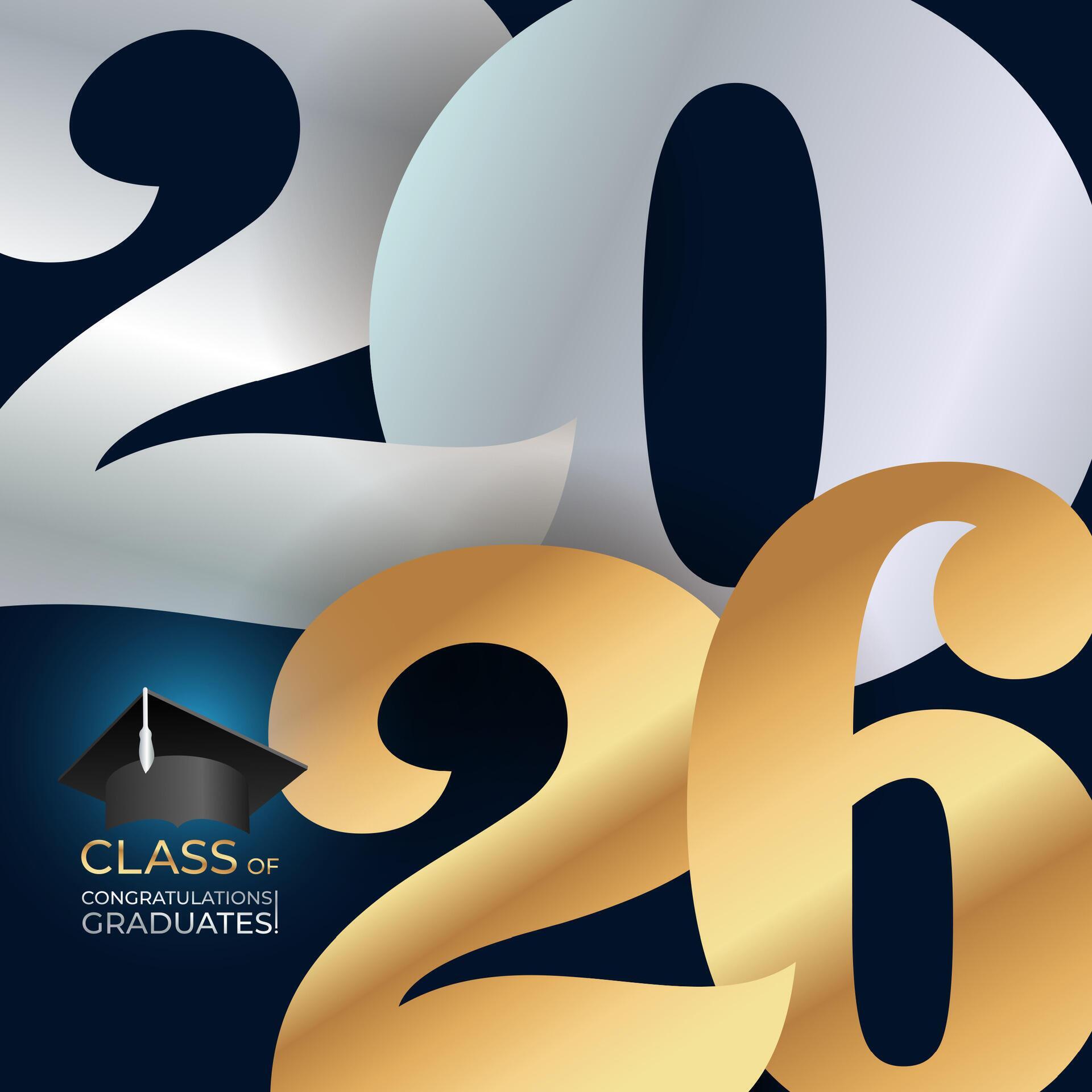 Lettering Class of 2026 for greeting, invitation card. Logo for 2026 graduation design ...