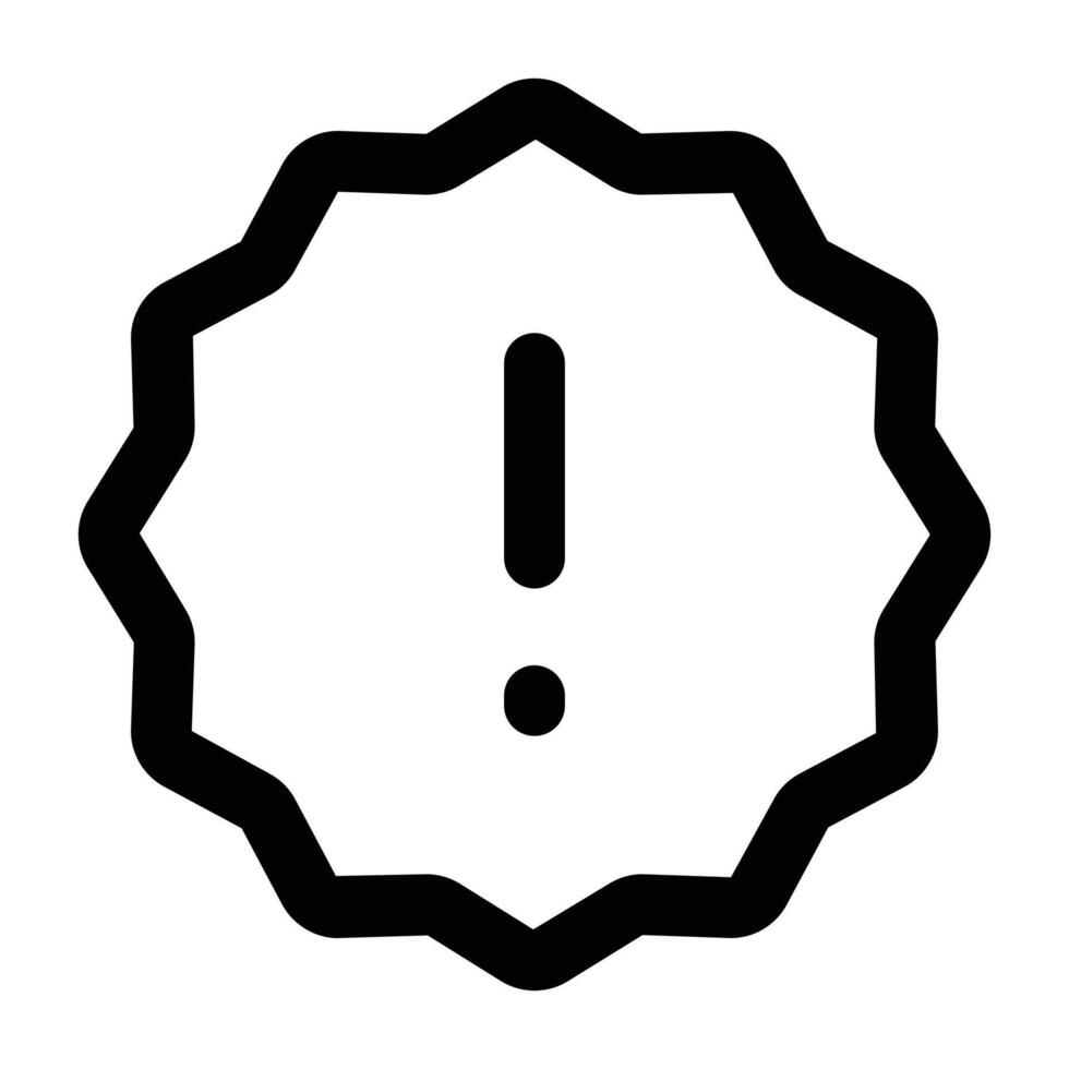 Simple Alert outline icon. The icon can be used for websites, print ...