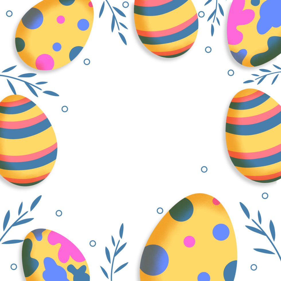 Easter eggs frame border on Transparent background 63197778 PNG