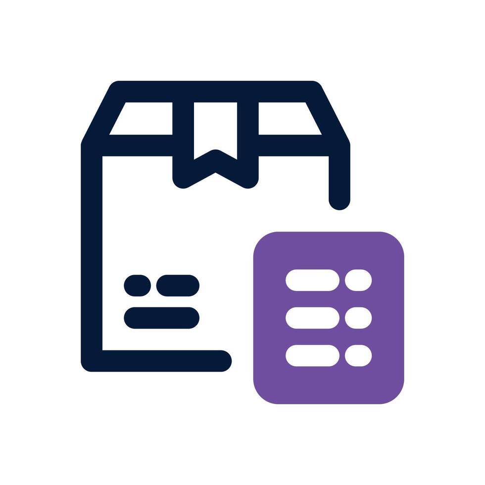 inventory dual tone icon. Sleek and modern icon for websites and mobile ...