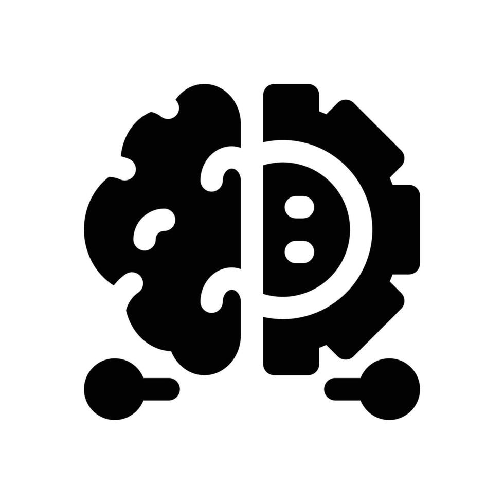 deep learning glyph icon. Strong and solid icon for websites and mobile ...