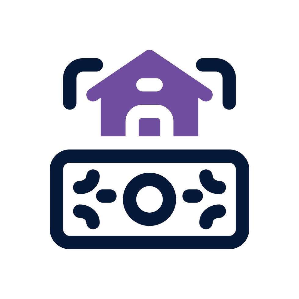 refinancing dual tone icon. Sleek and modern icon for websites and ...