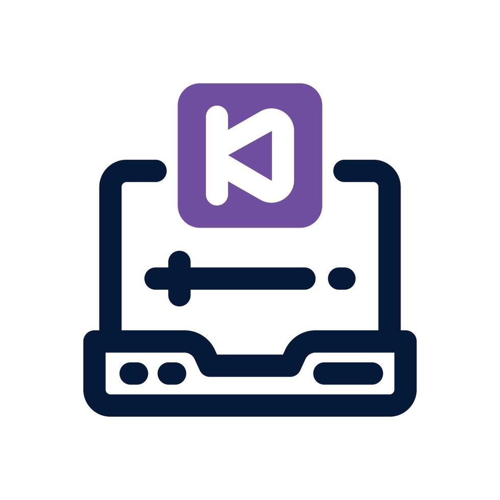 back dual tone icon. Sleek and modern icon for websites and mobile apps ...