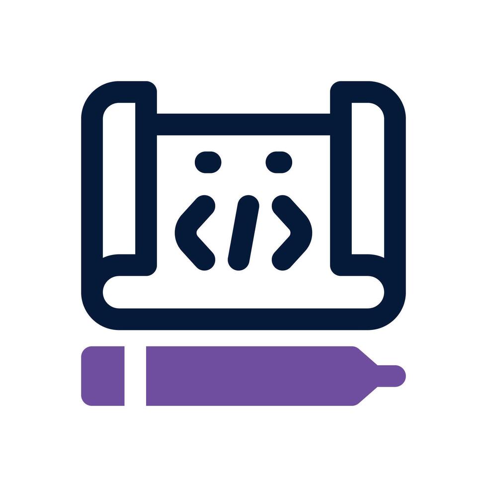 blueprint dual tone icon. Sleek and modern icon for websites and mobile ...