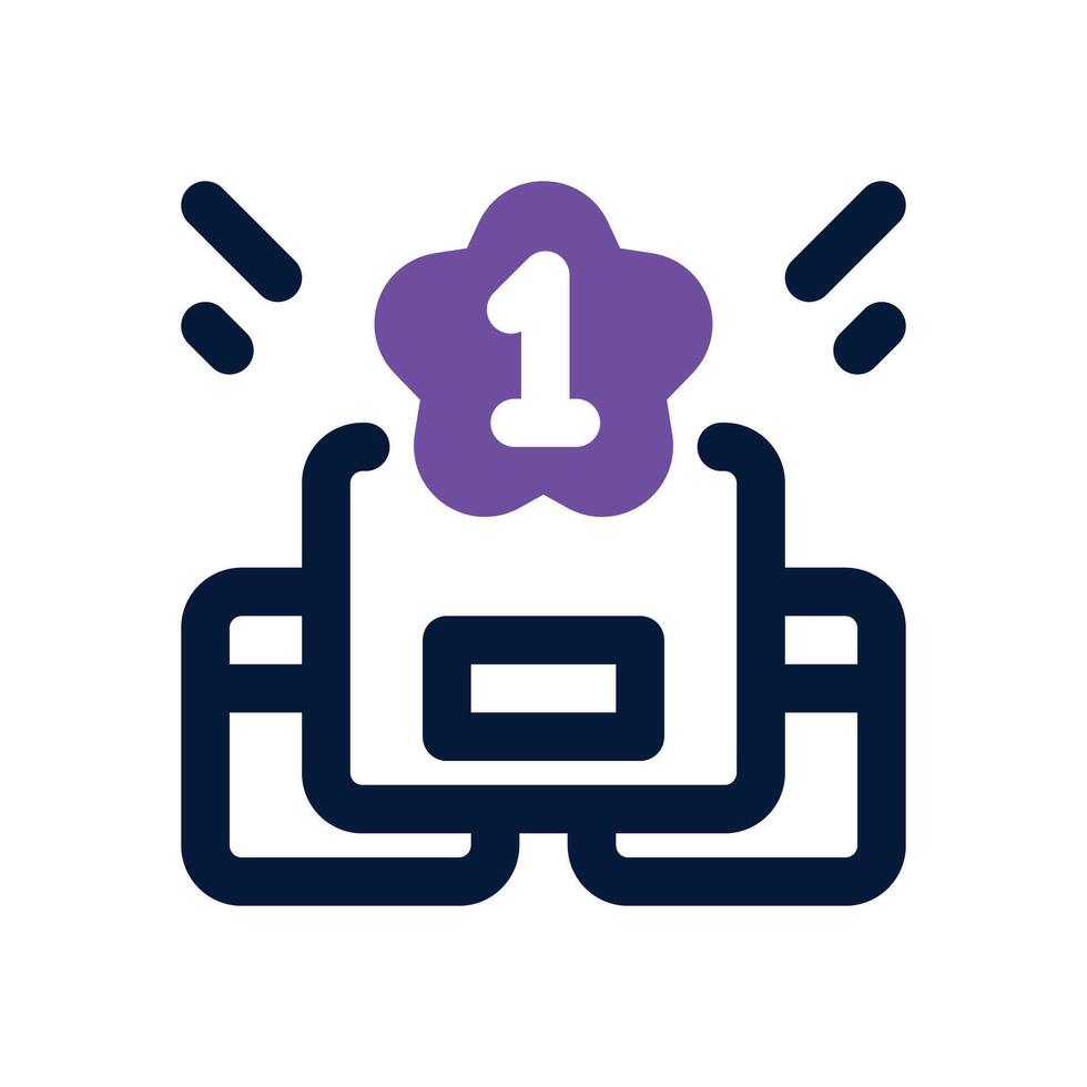 priority dual tone icon. Sleek and modern icon for websites and mobile ...