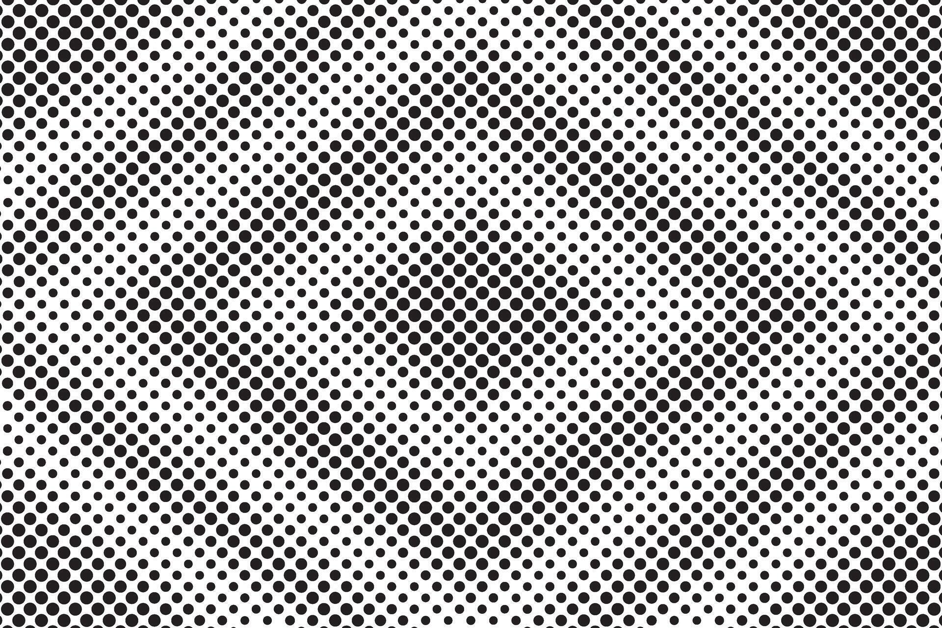Halftone pattern silhouette design with black dots shading depth and textured surface effect ...