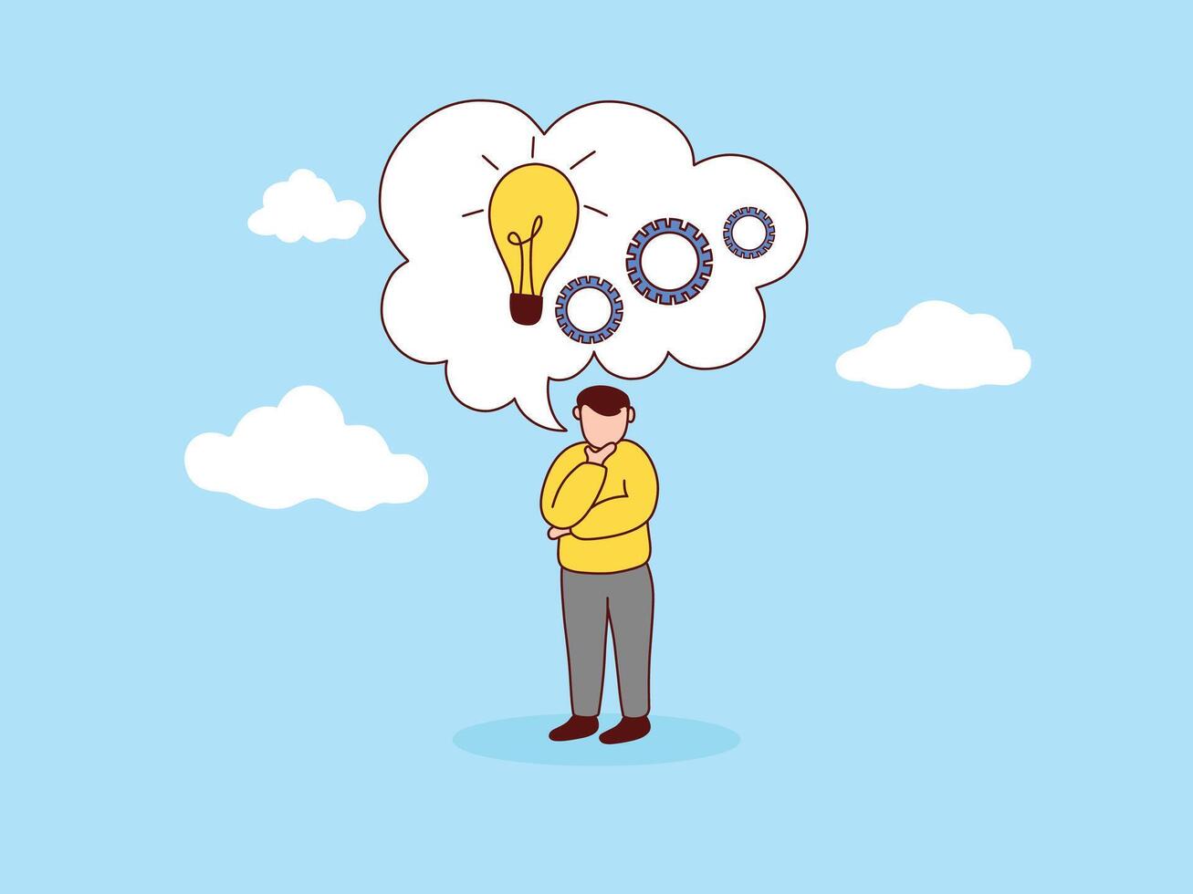 Illustration Of Abstract Concept Of Brain Activity Thinking Problem Solving Brainstorming