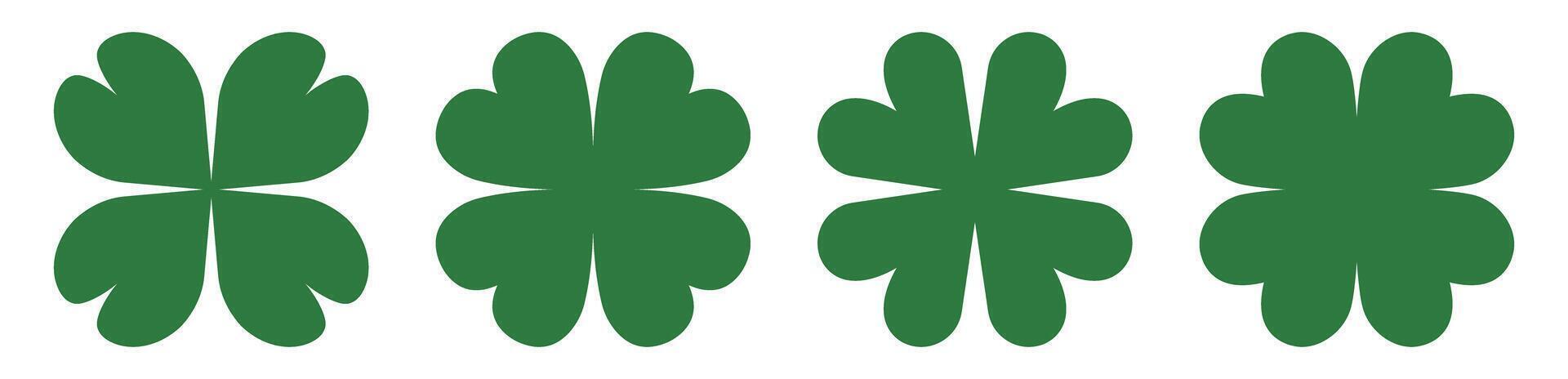 Green four-leaf clovers pattern on transparent background 65055195 Vector Art at Vecteezy