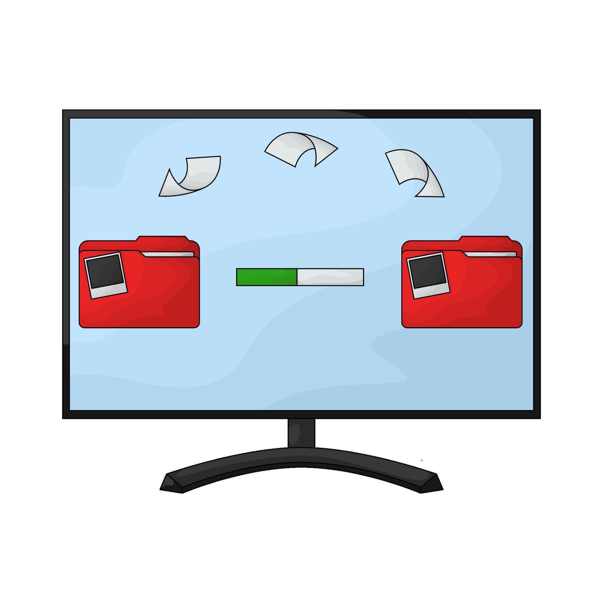 folder uploading progress 65125274 Vector Art at Vecteezy