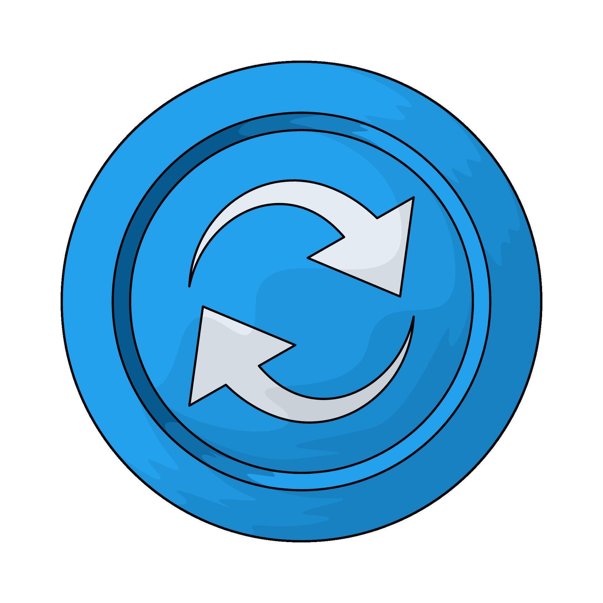 blue refresh button 65149053 Vector Art at Vecteezy