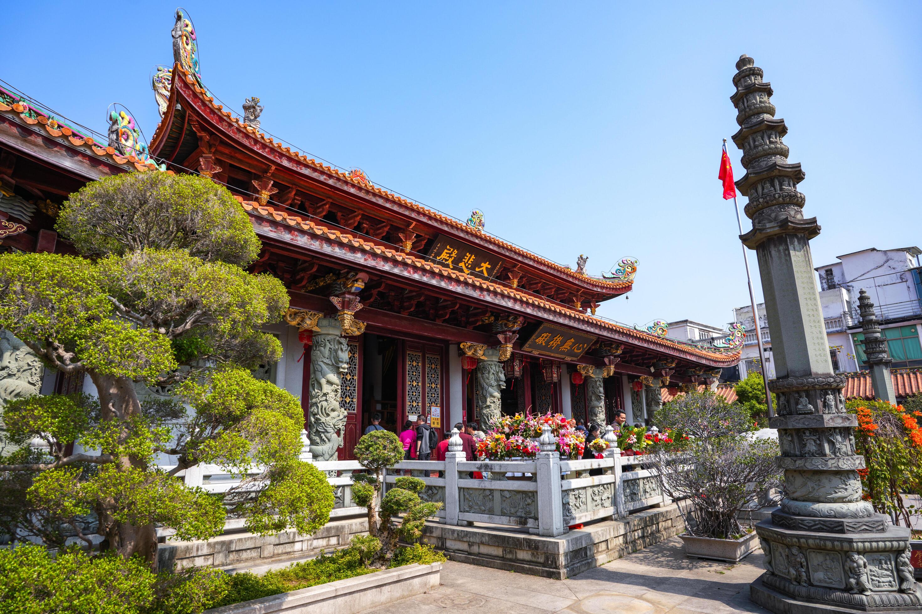 Chaozhou, Guangdong, China -FEB 16, 2025-Kaiyuan Temple, Chaozhou's most famous Buddhist temple ...