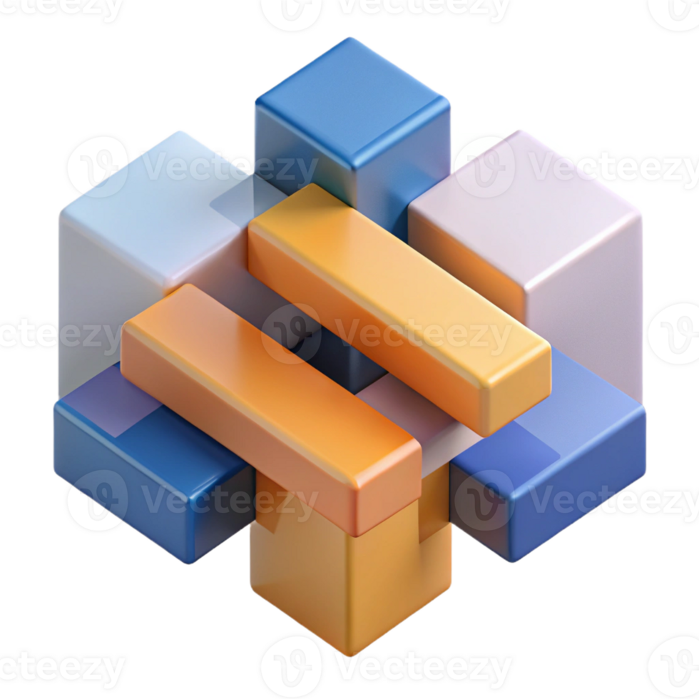 Pristine Celebrated Abstract Geometric Composition With Overlapping Rectangles Scalable Flat