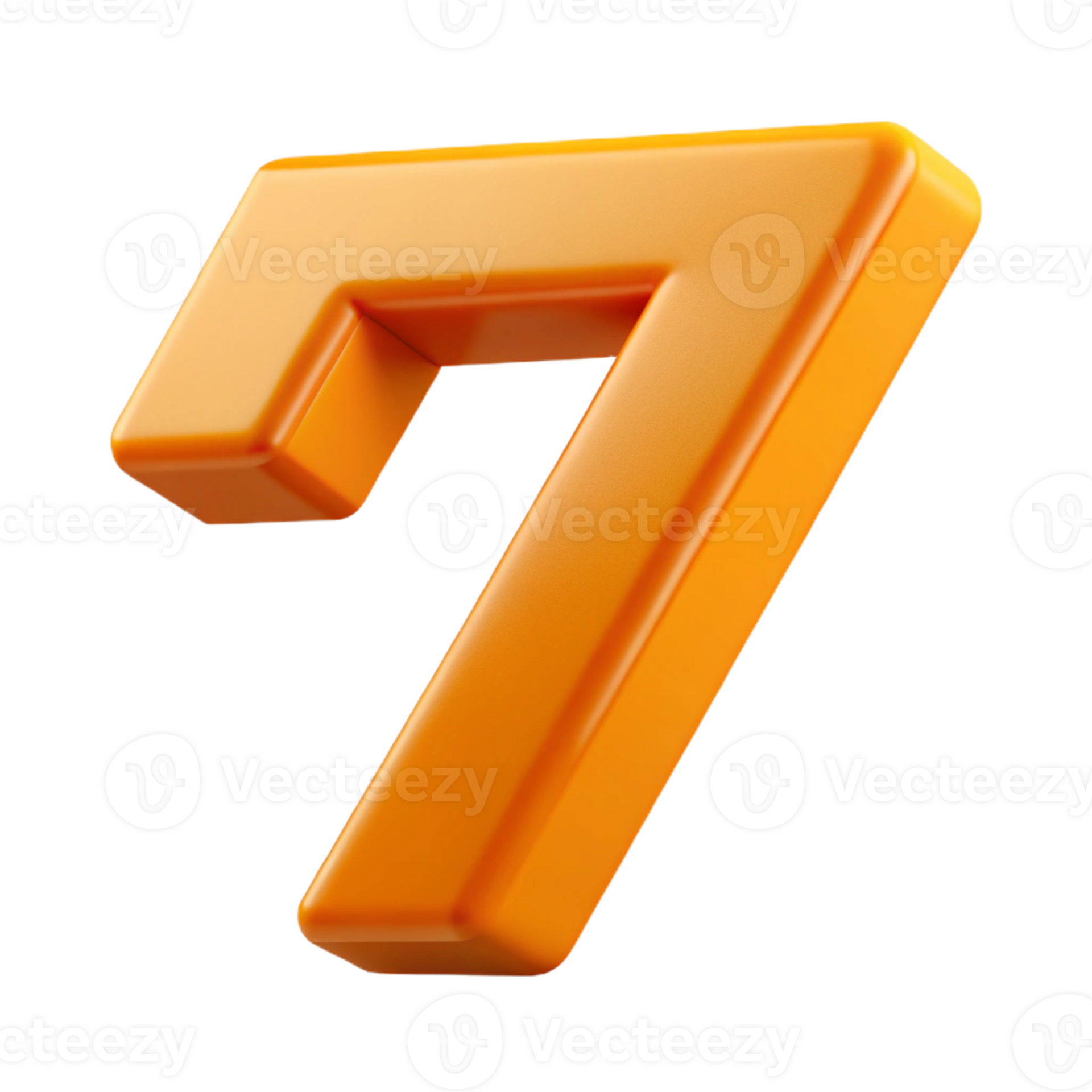 Reflective Serene Scalable Geometric Number In Orange Minimal Single Weight Stroke With