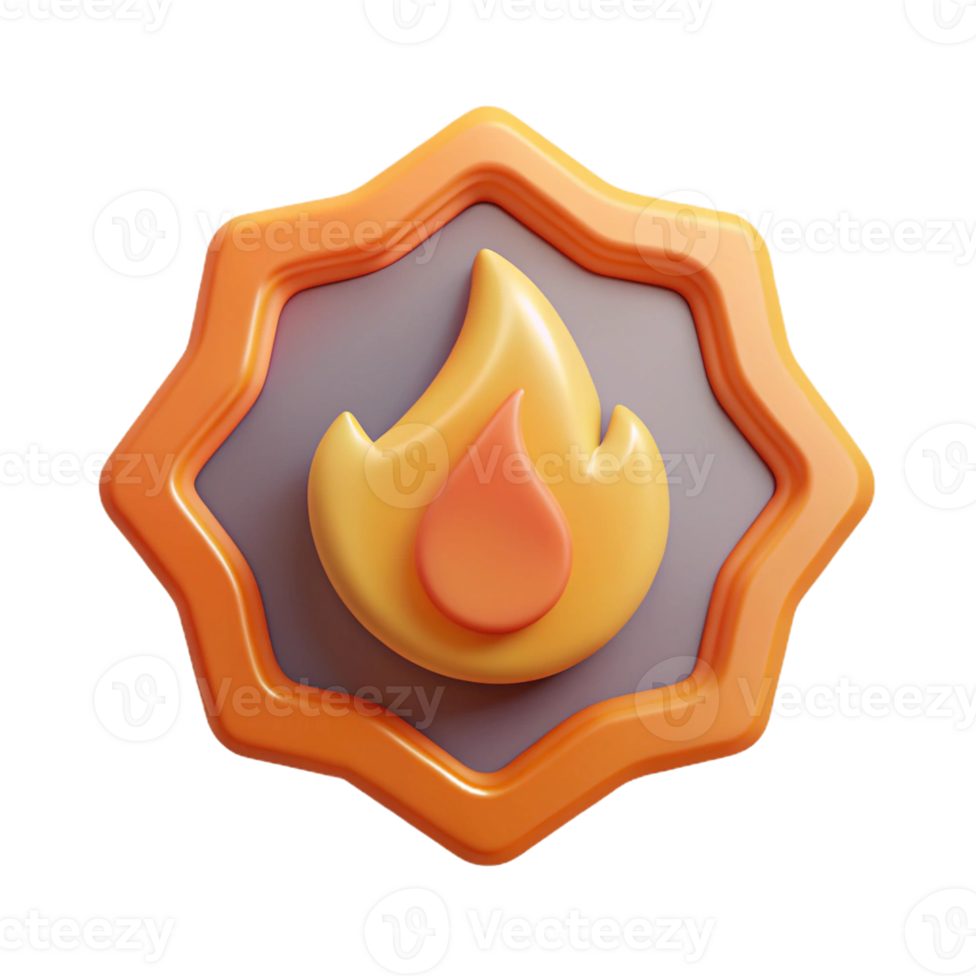 Striking Quintessential Flame Badge Clean Lines Flat Color Minimal Design With Scalable