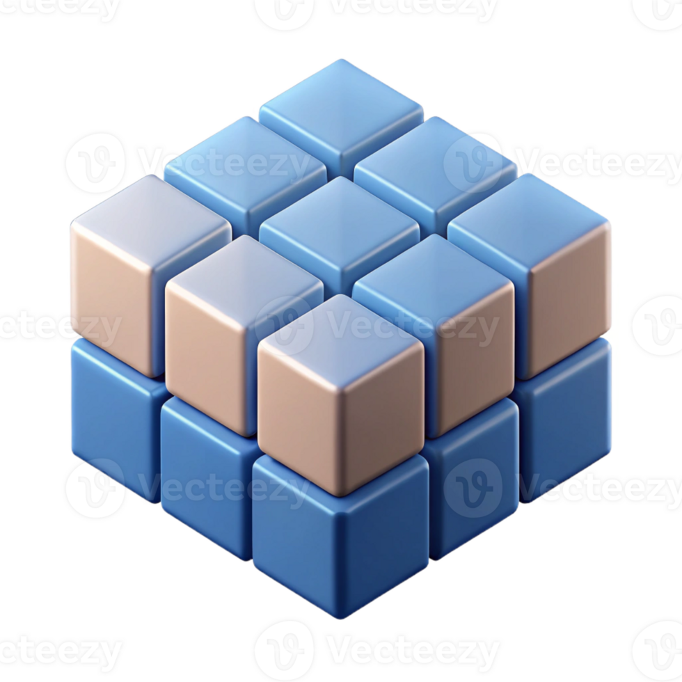 Signature Urban Isometric Cube Pattern Clean Lines Flat Color Minimal With Scalable Design